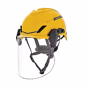 MSA 10194818 V-Gard H1 Face Shield - Polycarbonate (PC), Clear Tint with Antifog/Antiscratch Coating, Contoured, Resists Impact & Splash Hazards, Durable & Replaceable Hard Hat Accessory