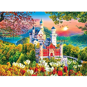 RoseArt - Kodak Premium - Famous Neuschwanstein Medieval Castle, Germany - 1000 Piece Jigsaw Puzzle for Adults