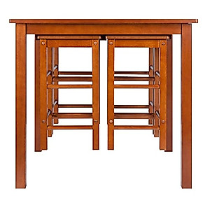 Winsome Wood Stella Snack Table, 33.07x33.07x30.16, Teak