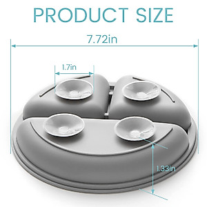 Silikong Suction Plate for Toddlers | BPA Free, 100% Food-Grade Silicone | Microwave, Dishwasher and Oven Safe | Stay Put Divided Baby Feeding Plates (3, Pink/Purple/Grey)