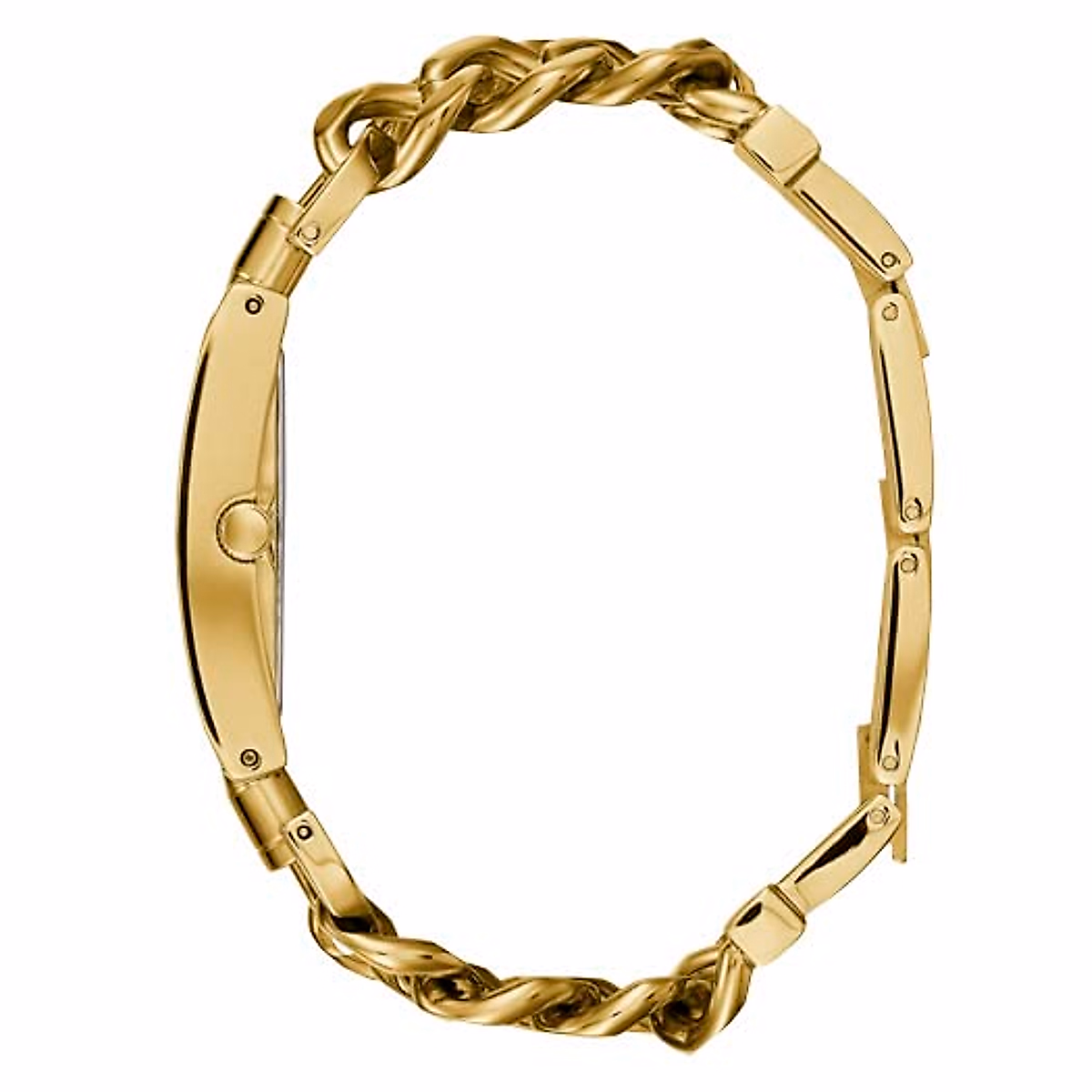 GUESS Gold-Tone Multi-Chain Bracelet Watch with Self-Adjustable Links. Color: Gold-Tone (Model: U1117L2)