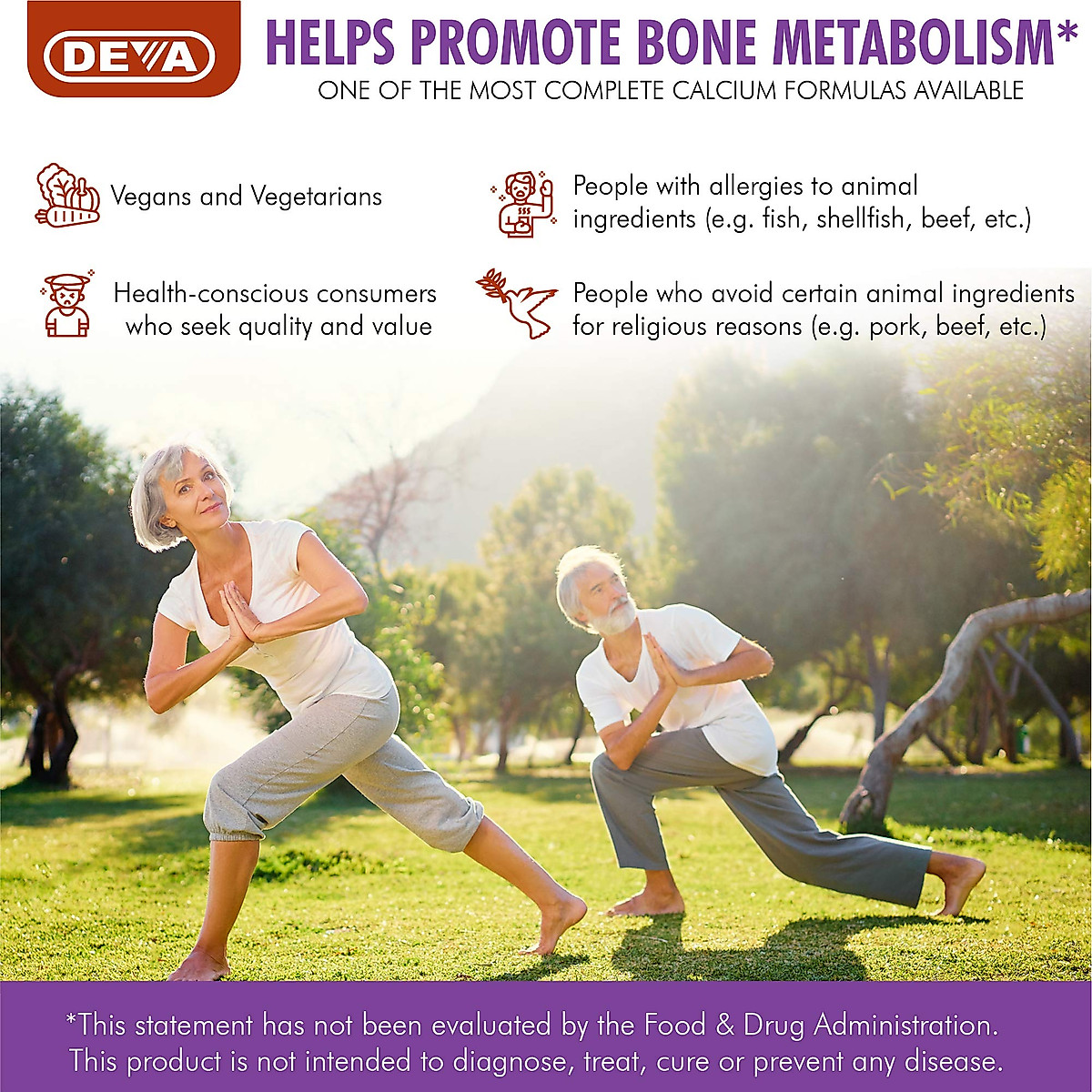 DEVA Vegan Calcium Magnesium Supplement Plus, Zinc, Vitamin C, Vitamin D, Vitamin K, Boron, Sugar Free & Gluten Free, 90-Tablets, 2-Pack
