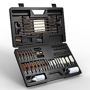 Universal Gun Cleaning Kit for All Caliber Shotgun, Pistol, Rifle, Airgun, Hunting and Gun Accessories, Gun Cleaning Kit with Portable Hard Case
