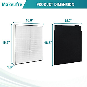 Makeufre AP510 & AP450 Filter Replacement, Compatible with Whirlpool Whispure AP450, AP510, AP51030K, AP51030KB, AP45030K, WP500, WP1000 Air purifiers, Item NO#8171434K&1183054 (5)