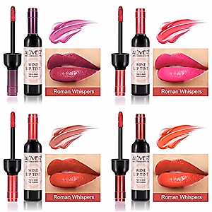 6 Colors Lip Gloss Set Wine Lipstick Matte Long Lasting Waterproof Lip Tint Set Lip Stain