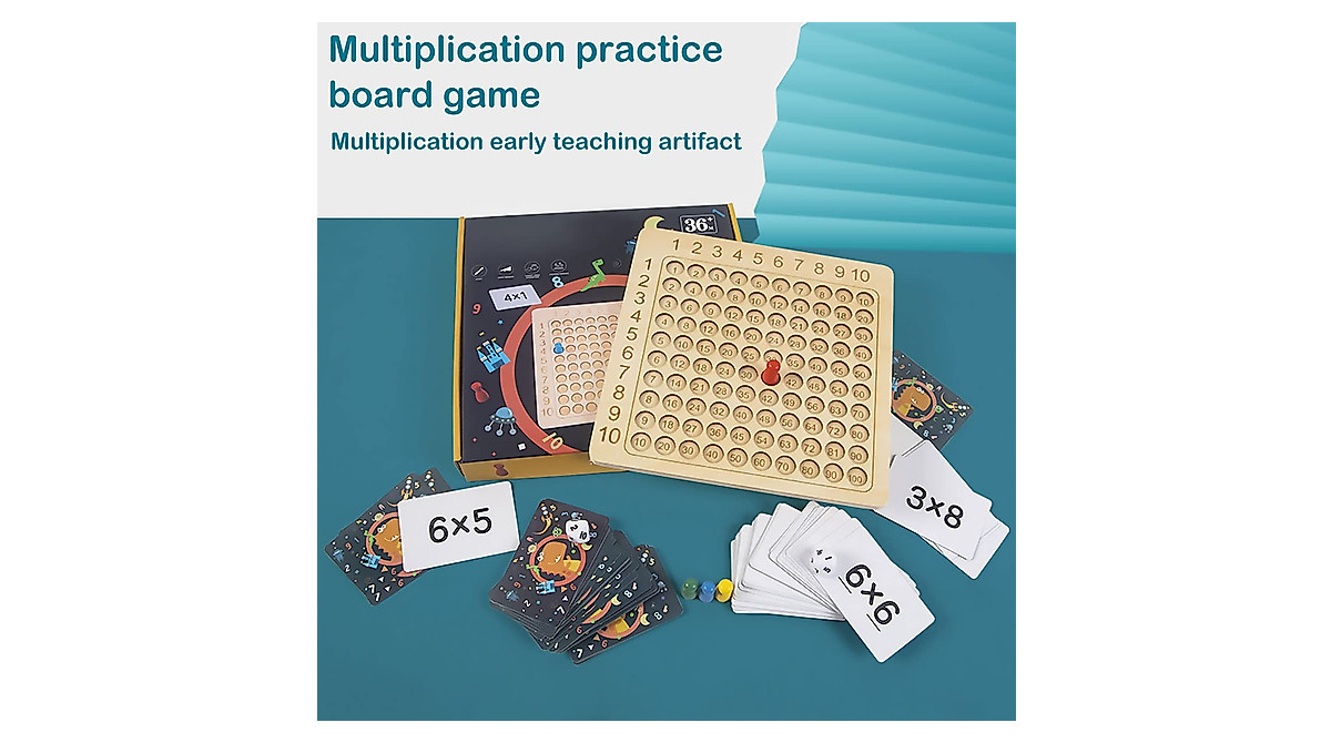 HOTBEST Wooden Multiplication Board - Fun Math Learning Toy