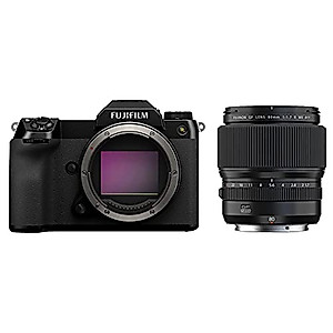 Fujifilm GFX 100S Medium Format Mirrorless Camera, Black with Fujinon GF 80mm f/1.7 R WR Lens, Black