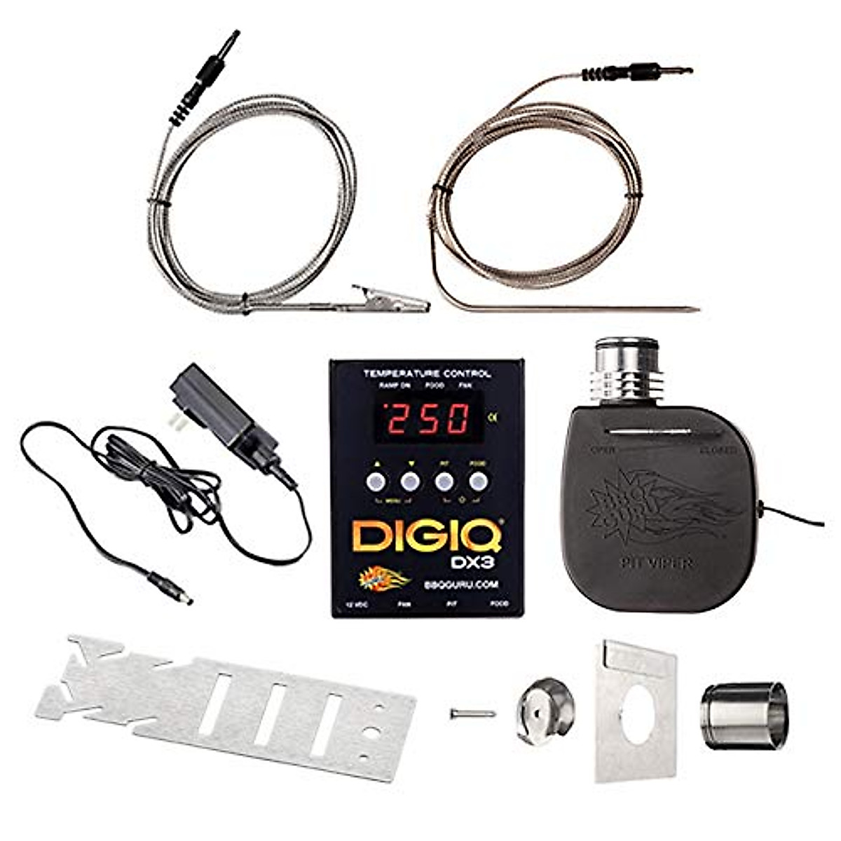 BBQ Guru DigiQ DX3 BBQ Temperature Controller and Digital Meat Thermometer for Big Green Egg, Kamado Joe, Weber, and Ceramic Grills
