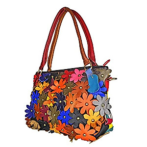 Sibalasi Clear Out 3D Flower shape Multicolored Tote Bright Purse Shouler bags for Women Handbag Trendy