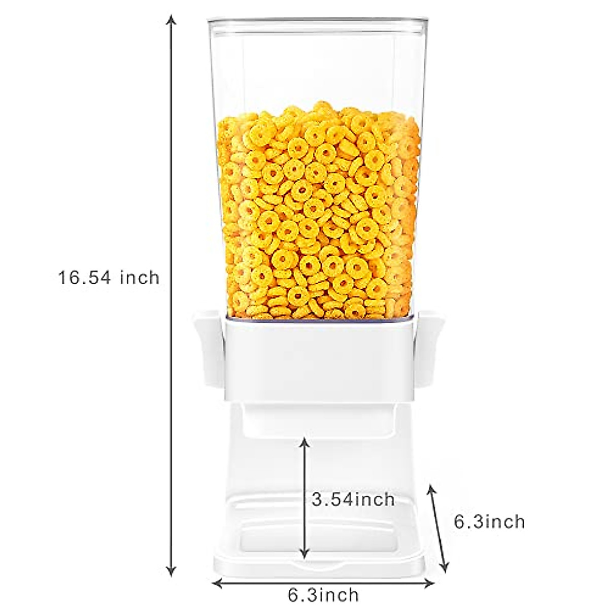 ANRANJU Cereal Dispenser Countertop,Large Cereal Containers Storage Dispenser Dry Food Dispenser Countertop Rice Candy Dispenser Machine Cereal Organizer for Trail Mix, Granola,Nuts,Beans(5500ml)