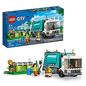 LEGO City Recycling Truck, Toy Vehicle Set with 3 Sorting Bins, Gift Idea for Kids 5 Plus Years Old, Educational Sustainable Living Series, 60386