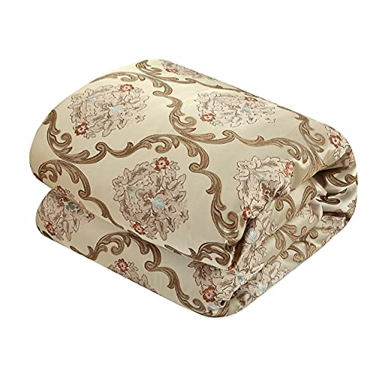 Chic Home - CS4610-AN 9 Piece Aubrey Decorator Upholstery Comforter Set and Pillows Ensemble, King, Beige