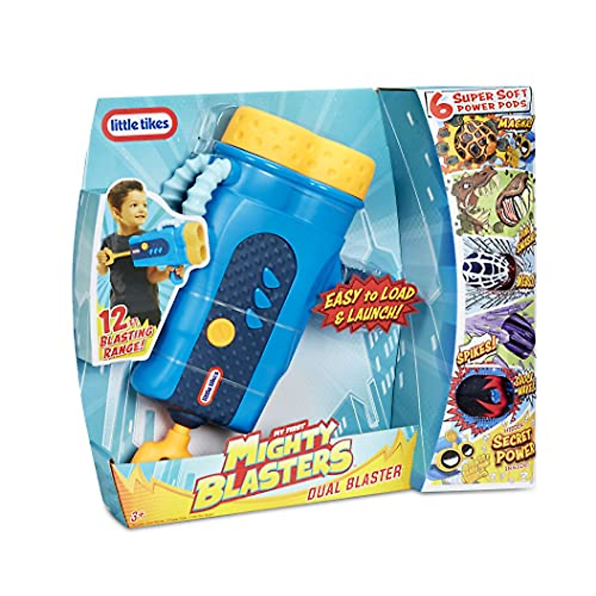 Little Tikes 651267 Mighty Blasters Dual Blaster Toy Blaster with 6 Soft Power Pods by