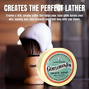 Gentleman Jon Sandalwood Shave Soap; Glycerine 2.25oz