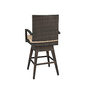 Ulax Furniture Outdoor Wicker Bar Height Stools