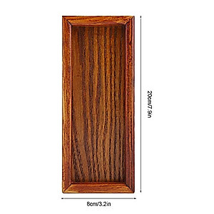 Serving Tray Rectangle Wooden Tea Tray Serving Table Plate Snacks Food Storage Dish for Hotel Home(7.9x3.2in)