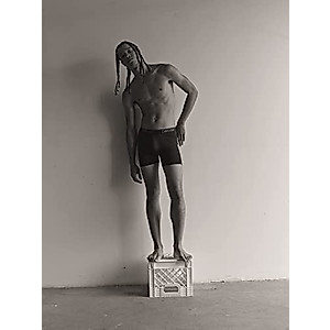 Calvin Klein Men's Micro Stretch 5-Pack Boxer Brief, 2 Blue Shadow, Black, Medium Grey, Cobalt