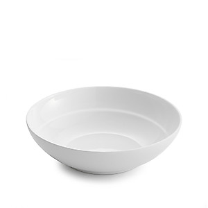 nambe Skye Collection Ceramic Soup Bowl Large White Bowl for Kitchen, Noodles, Pho, Ramen, Cereal, or Salad | 7.5 Inches | Microwave Safe and Dishwasher Safe