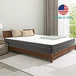 10 Inch Innerspring Hybrid Memory Foam Mattress, Medium Firm Breathable Mattress, Pressure Relieving Mattress, Bed in a Box, Gel AeroFusion Memory Foam, Regulate Temperature/Made in USA -Cal King