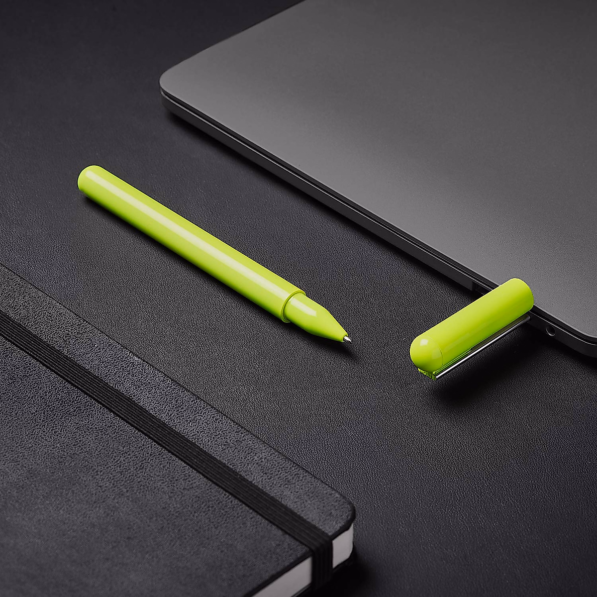 Lexon C-Pen - Black Ink Ballpoint, USB-C Flash Memory, 32GB, Stainless Steel for Clip, ABS Main Body - Dark Blue