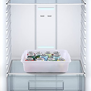 Innouse Small Commercial Bus Tub Box, 8 Liter Plastic Utility Bus Box, 4-Pack