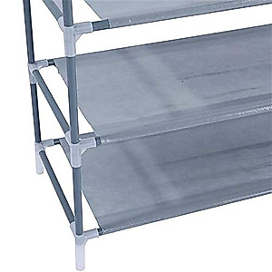 wenyuyu Shoe Rack Organizer Storage with Dustproof Cover - 10-Tier Free Standing Shoe Racks Cabinet for Closets,Shoe Stand,Shoe Shelf Storage (Grey)