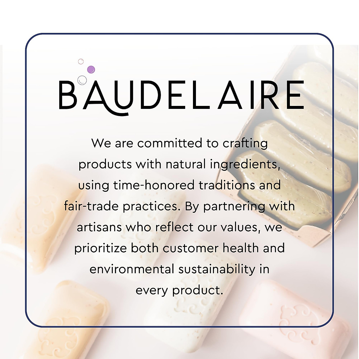 Baudelaire Exfoliating Soap, Sea Loofa Bath Soap & Body Soap, Natural Soap, Triple Milled with 100% Natural Fragrance, 2% Seaweed and Sustainable Palm Oil - 5 oz (COMES IN 6 PIECE BOX!)