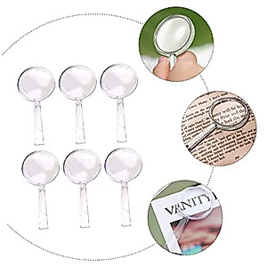 24Pcs 42 Magnifier Small Pocket Magnify Glass Nature Exploration Observation Handheld Lens Pocket Magnifying Glass Portable Magnifying Glass Mini Read Newspaper Plastic Student