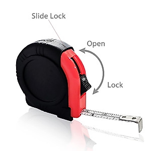 Kids Tape Measure 3ft/1m, 5 Pack Measuring Tape Retractable, Mini Tape Measure,Inch/Metric Tape Measure with Slide Lock, Pocket Tape Measures Keychains for Daily Use