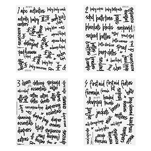 Talented Kitchen Baby & Nursery Labels – 232 Script Kids Bedroom Storage Labels for Dressers, Toys, Stuff, Closet, Changing Table Organization