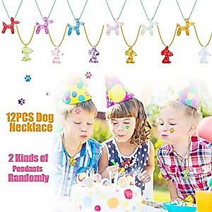 Moltby 134Pcs Dog Paw Party Favors Set - Dog Paw Print Bracelet Necklace Keychain Brooch Sticker Erasers Puppy Gift Bag for Kids Boys Girls Birthday Goodie Bags Animal Theme Supplies