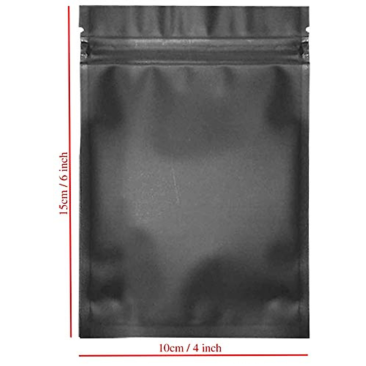 Mylar bags for food storage - Resealable Smell Proof Bags | black sample bags | small packaging bags | bolsa mylar | mylar bag with front window | 4x6 inches