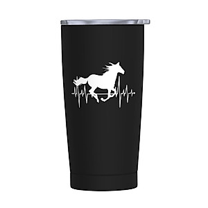 Yipaidel Horse Heartbeat 20 OZ Stainless Steel Vacuum Insulated Tumblers Lids Mug, Inspirational Gifts for Sister Best Friends Coworkers, Mothers Day Christmas, Gifts for Mom From Daughter