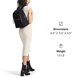 TUMI Voyageur Halsey Backpack - Black/Gold