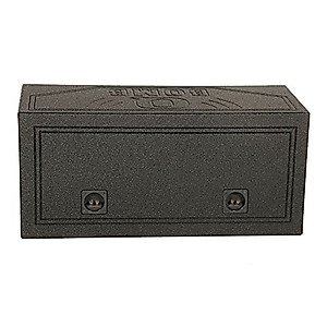 Q Power QBomb QBOMB12S Dual 12" Sealed Port Subwoofer Sub Box w/Bedliner Spray