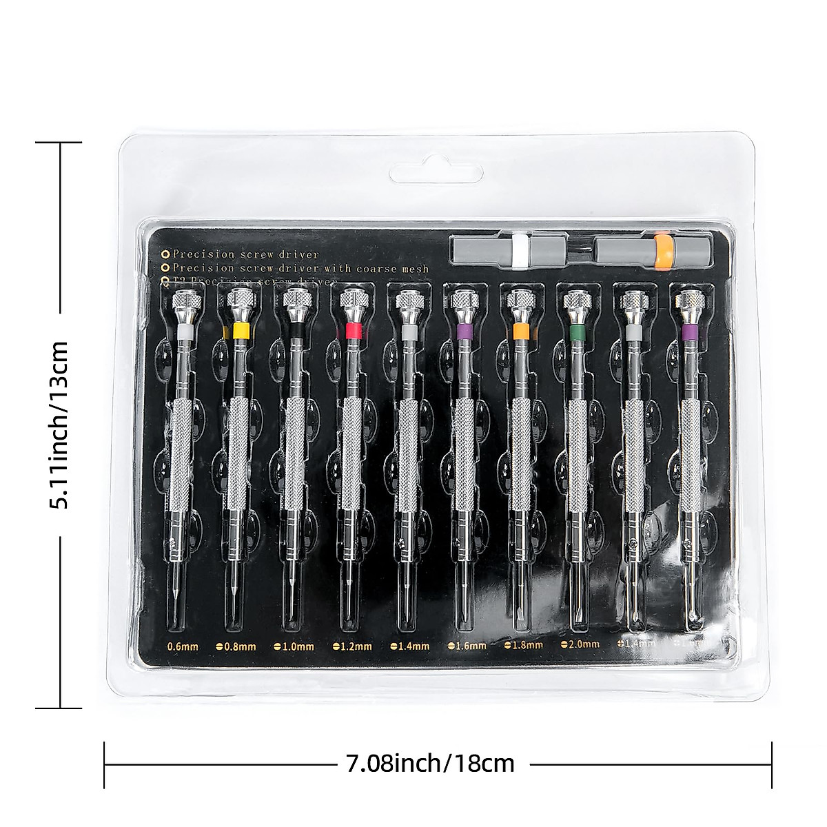 10pcs Precision Slotted and Watch Screwdriver Set Different Sizes With 5 Extra Replace Blades Watchmaker Screwdriver Tools for Watch,Jewelry,Eyeglass