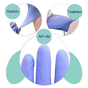 Dr.GreenPanda Medium 1000pcs Great Value Blue Nitrile Medical Exam Gloves Food Safe for Healthcare Food Prep Food Handling Cooking Cleaning Multipurpose Light Work Latex Free Powder Free Non-Sterile