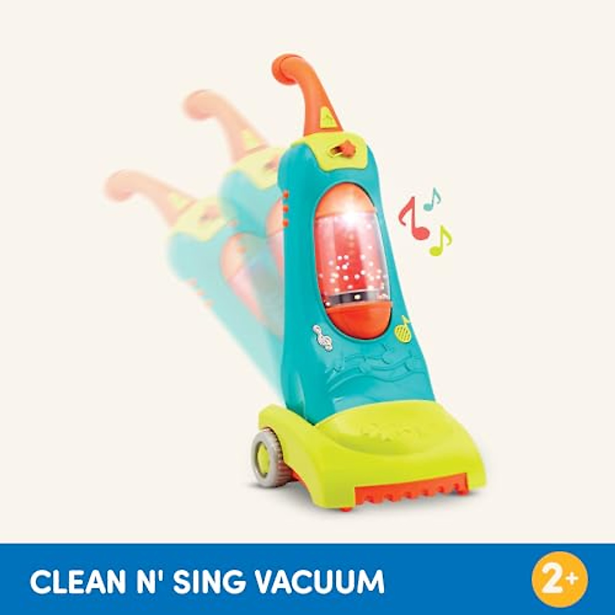 Battat- Toy Vacuum Cleaner – Lights & Sounds Play Vacuum – Musical Vacuum Toy With 2 Songs- Pretend Play Chores & Activities- Clean n' Sing Vacuum- 2 Years +