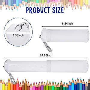 8 PCS Extendable Plastic Paint Brush Case Clear Long Paint Brush Holder Tube Storage Paintbrush Organizer Pencil Container Dustproof Watercolor Pen Container for Drawing Tools Makeup Artist Travel