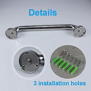 2 Pack 40 Inch Shower Grab Bar, ZUEXT SUS304 Stainless Steel Chrome Bathroom Grab Bar Handle, Shower Balance Bar, Safety Hand Rail Support, Handicap Elderly Senior Assist Bath Handle(1.25" Diameter)