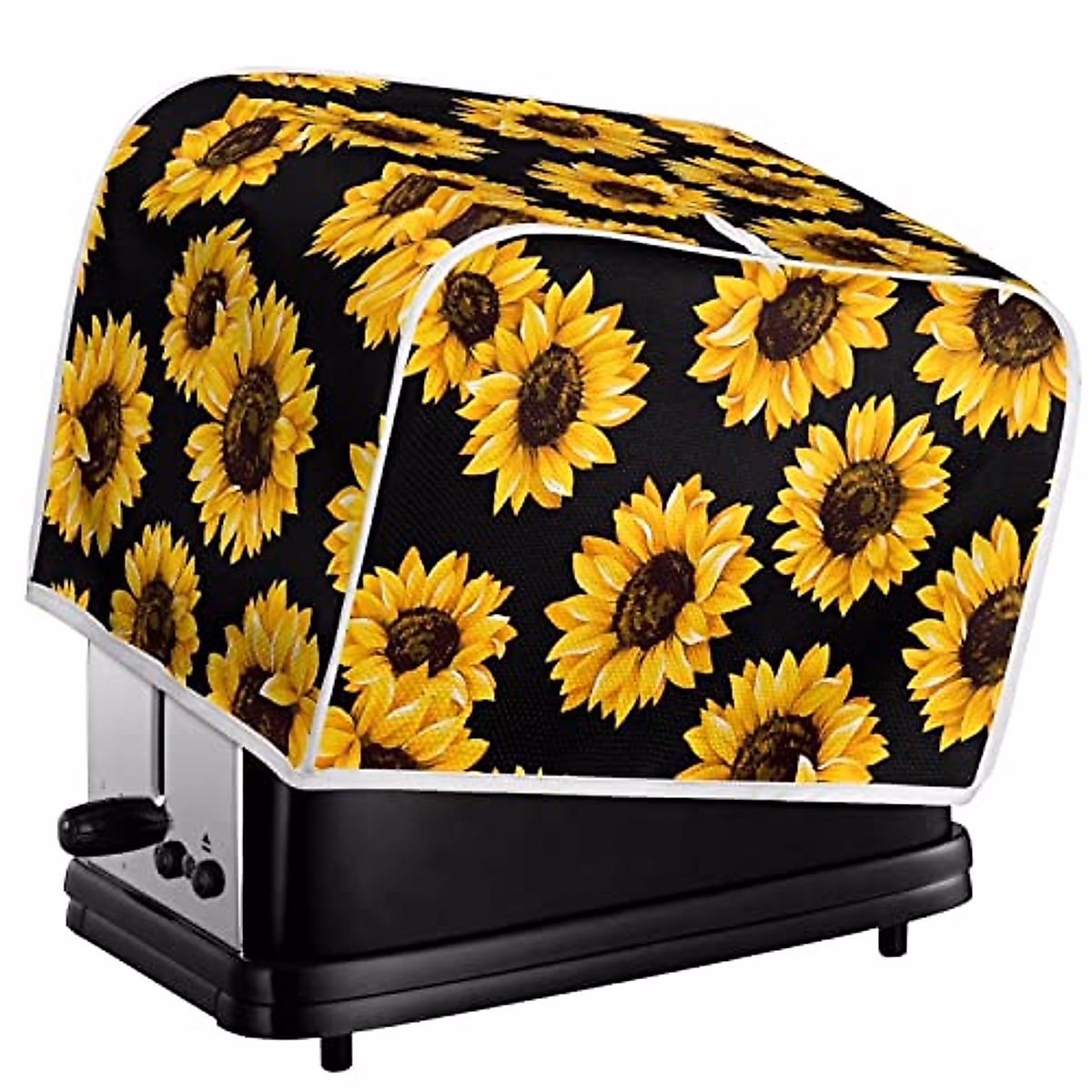 DISNIMO Sunflower Toaster Cover 4 Slice, Bread Maker Cover, Kitchen Small Appliance Covers, Microwave Toaster Oven Cover for Most Standard 4 Slice Toasters, Woman Kitchen Accessories