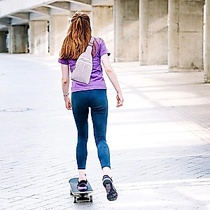 GFU Sling Bag, Crossbody Sling Bag for Men Women, Lightweight Small Seersucker Sling Backpack, Summer Crossbody Shoulder Bag, Breathable Chest Bag Daypack