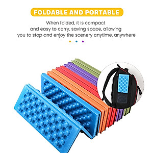 Goaup Sitting Pad, 2pcs Foam Camping Mat Seat Waterproof Folding Mat for Picnic, Hiking, Backpacking, Mountaineering (Colors are Send Randomly)