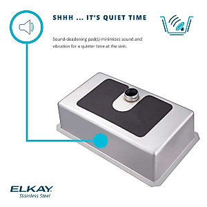 Elkay Crosstown ECTSR33229TBG4 Equal Double Bowl Dual Mount Stainless Steel Kitchen Sink Kit