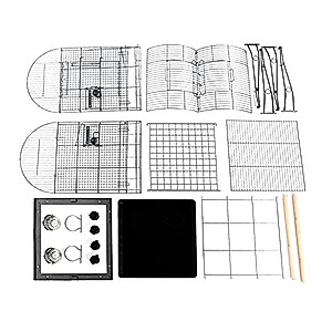 IKAYAA Large Bird Cage, Bird Cage for Parakeets, Cockatiel Cage, Parrot Cage, Medium Dome Open Top Bird Cage for Parrots, with Stainless Steel Bowl & Lockable Wheels