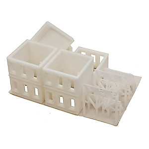 Outland Models Railroad Scenery Downtown Apartment Set White Grey N Scale 1:160