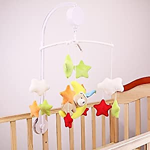 AFUNTA Baby Crib Mobile Music Box Holder Arm Bracket Nut Screw Box Mobile
