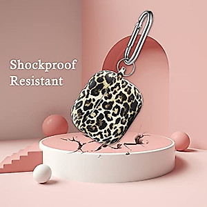 R-fun Airpods 3rd Generation Case Cover with Keychain, Soft Silicone Floral Printed Cover for Women Girls with 2021 Apple Airpods 3 Charging Case-Leopard