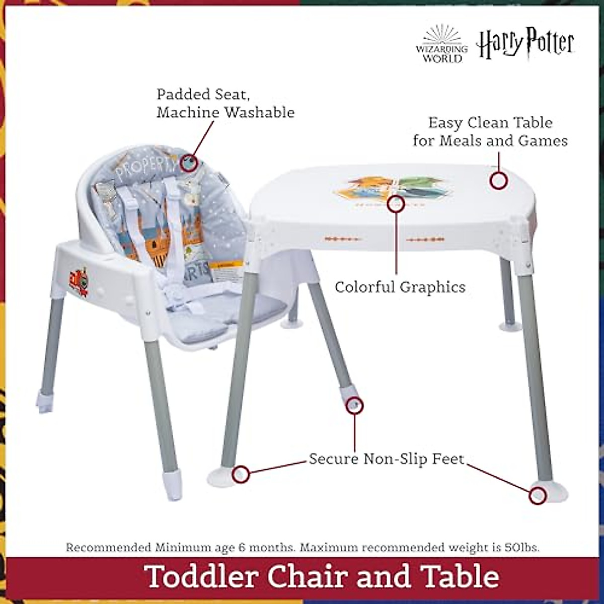Harry Potter Magical 4-in-1 High Chair | Infant to Kids - Transfigures to Table & Chair by KidsEmbrace
