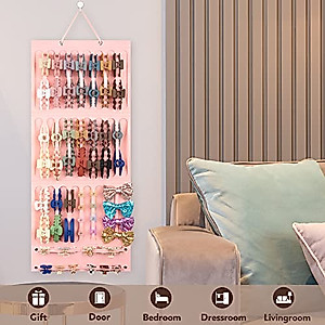 JOYMOMO Hanging Hair Claw Clips Holder Large Capacity Hair Clip Organizer Storage Display for Wall,Door,Closet（Without Claw Clips）